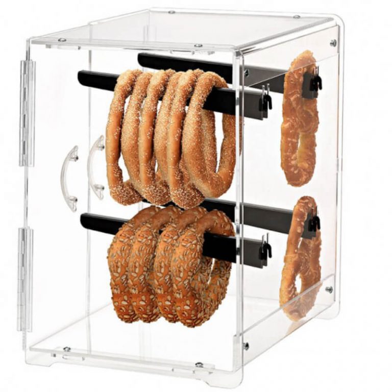 Βιτρίνα plexiglass - σταντ για κουλούρια 4 θέσεων - hotelexequip.gr
